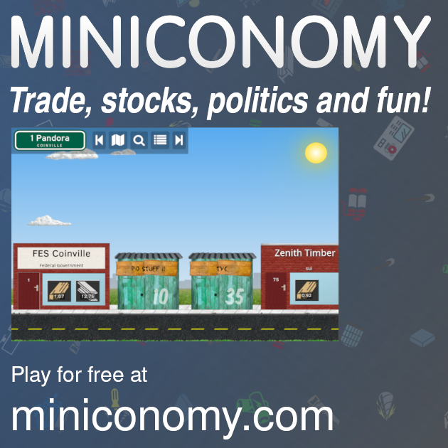 The player driven economy game with limitless possibilities - Miniconomy